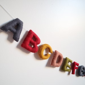 Alphabet Garland Felt | ABC Garland | Kids Christmas Present - Etsy