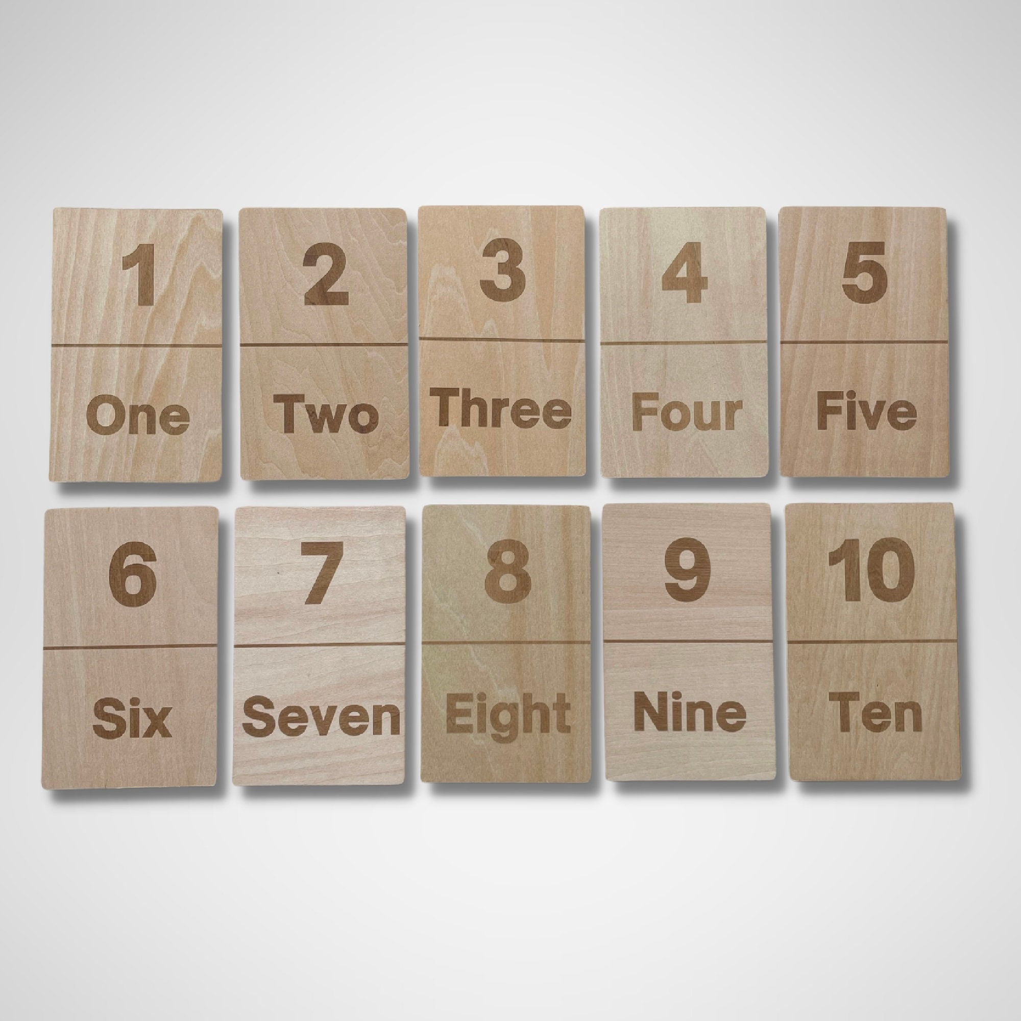 Toddler Numbers Flashcards Wood Wood Flash Cards - Etsy