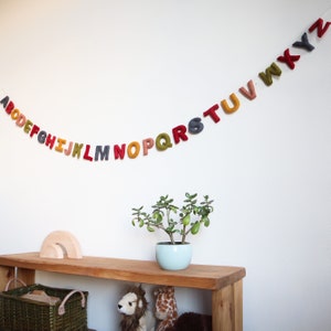 Alphabet Garland Felt | ABC Garland | Kids Christmas Present - Etsy