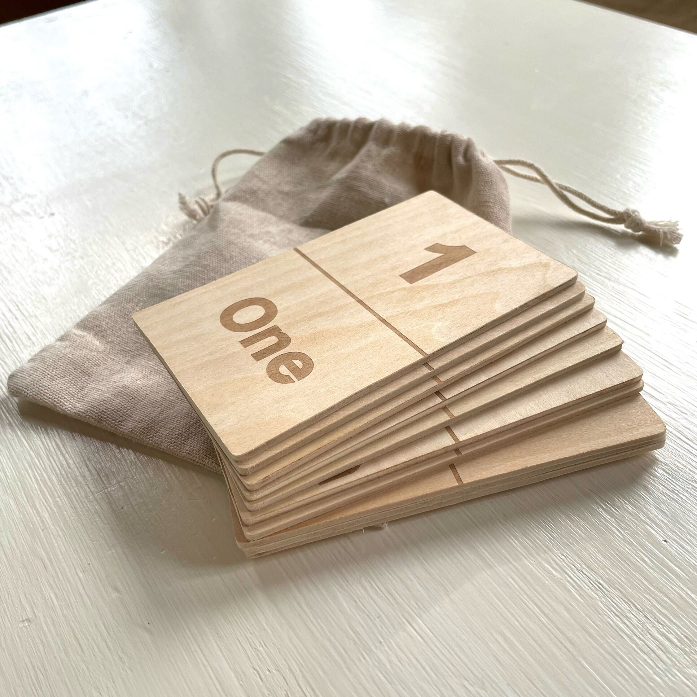 Toddler Numbers Flashcards Wood Wood Flash Cards - Etsy