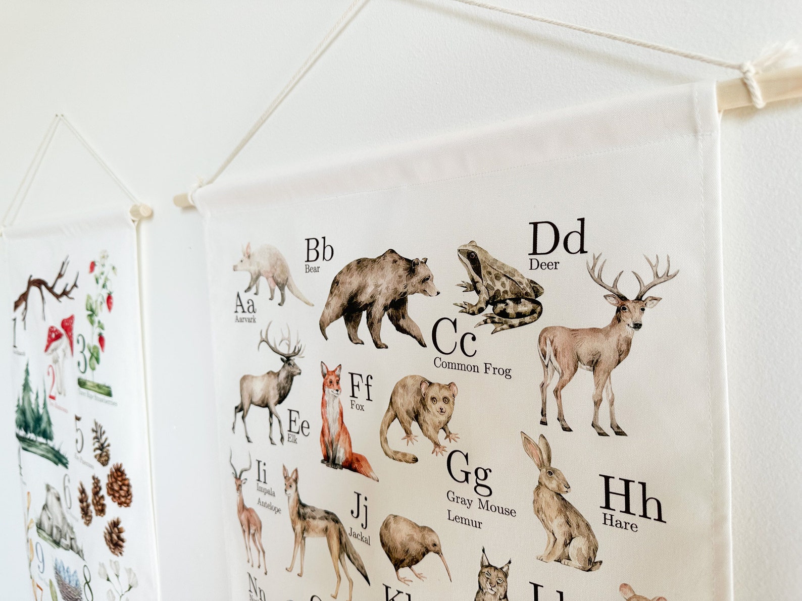 ABC Woodland Poster - Alphabet Numbers Tapestry Back to School ...