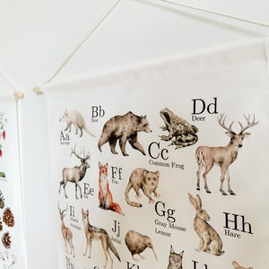 ABC Woodland Poster - Alphabet Numbers Tapestry Back to School ...