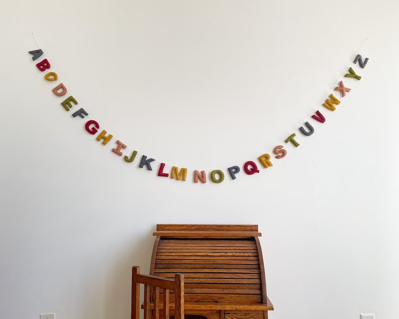Numbers Garland Felt - 123 Garland - Counting - Rainbow Boho Vibes - Etsy