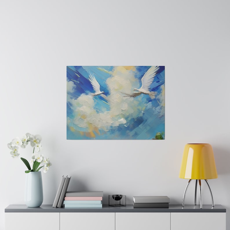 Birds Soaring Canvas Print - Etsy