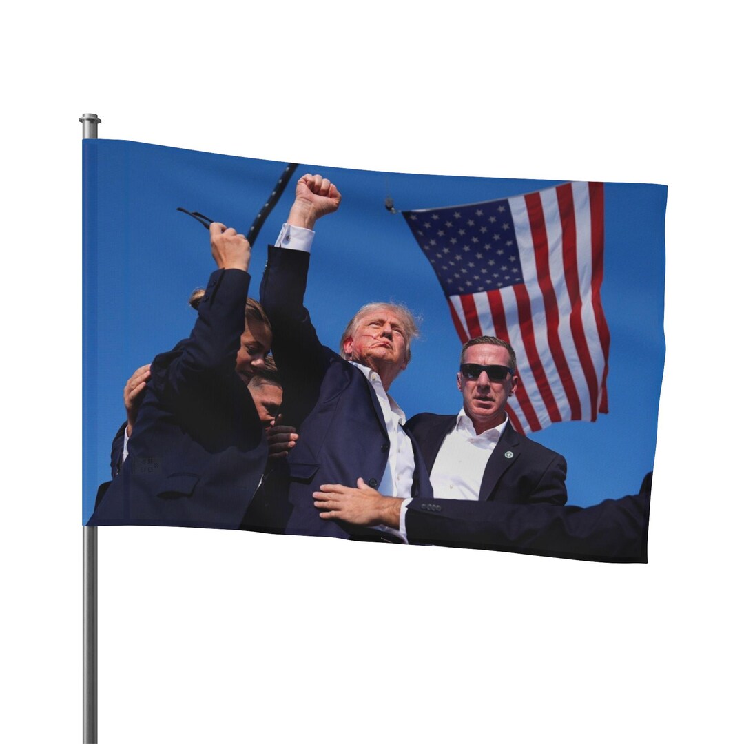 Trump Assassination Attempt Flag - Etsy