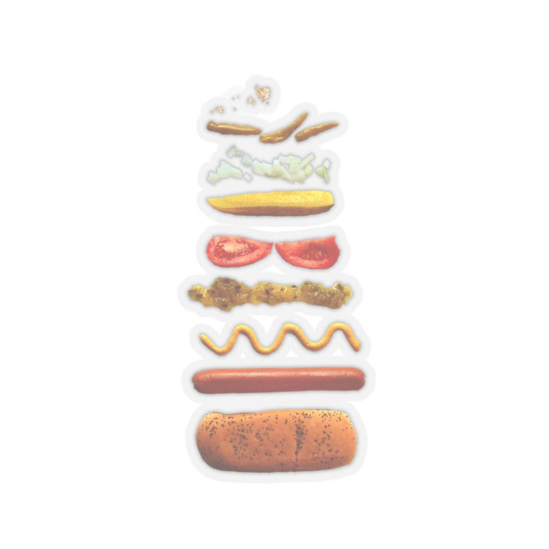 Chicago Style Hotdog Sticker, Retro Food Decal, Vinyl Laptop Decal ...