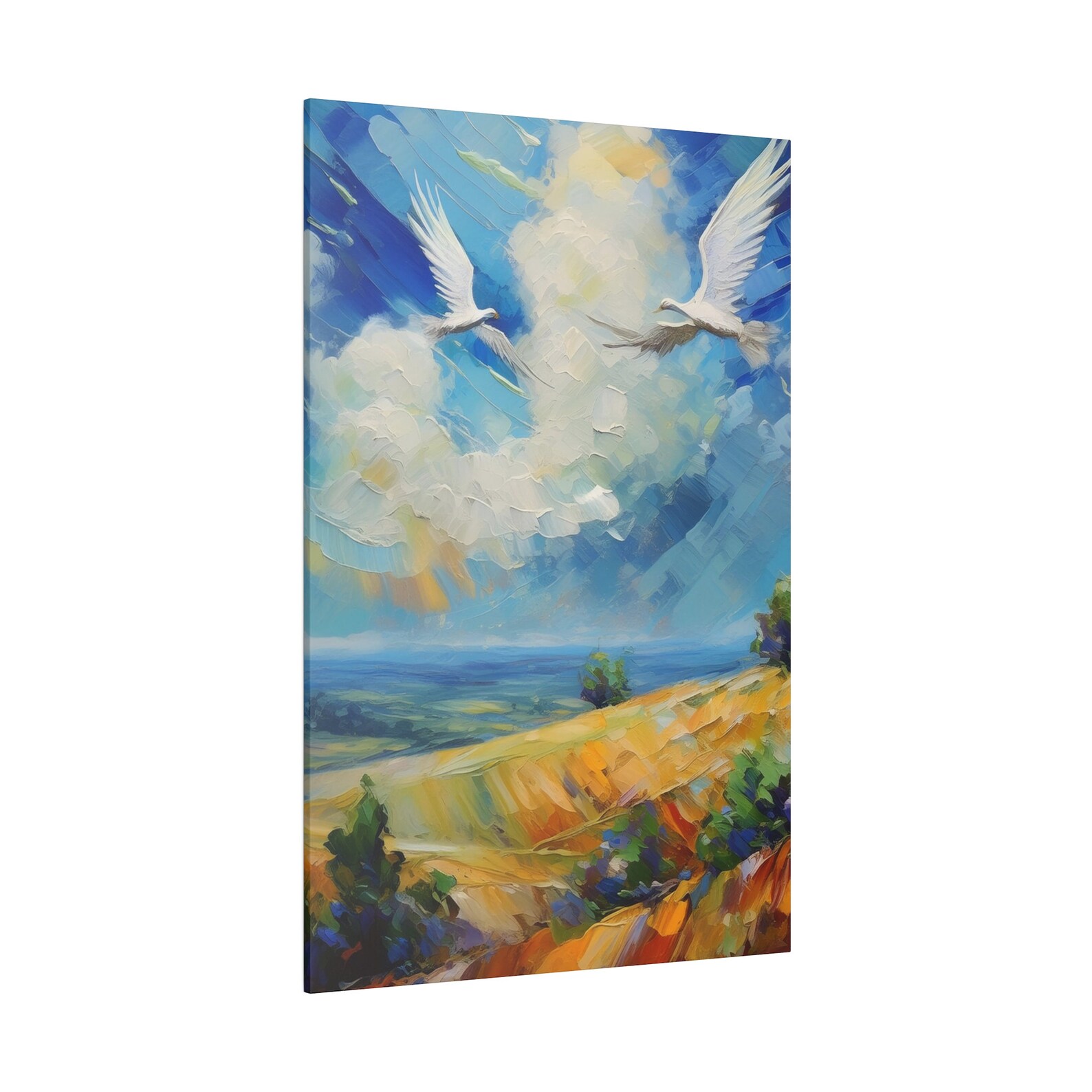 Birds Soaring Canvas Print - Etsy