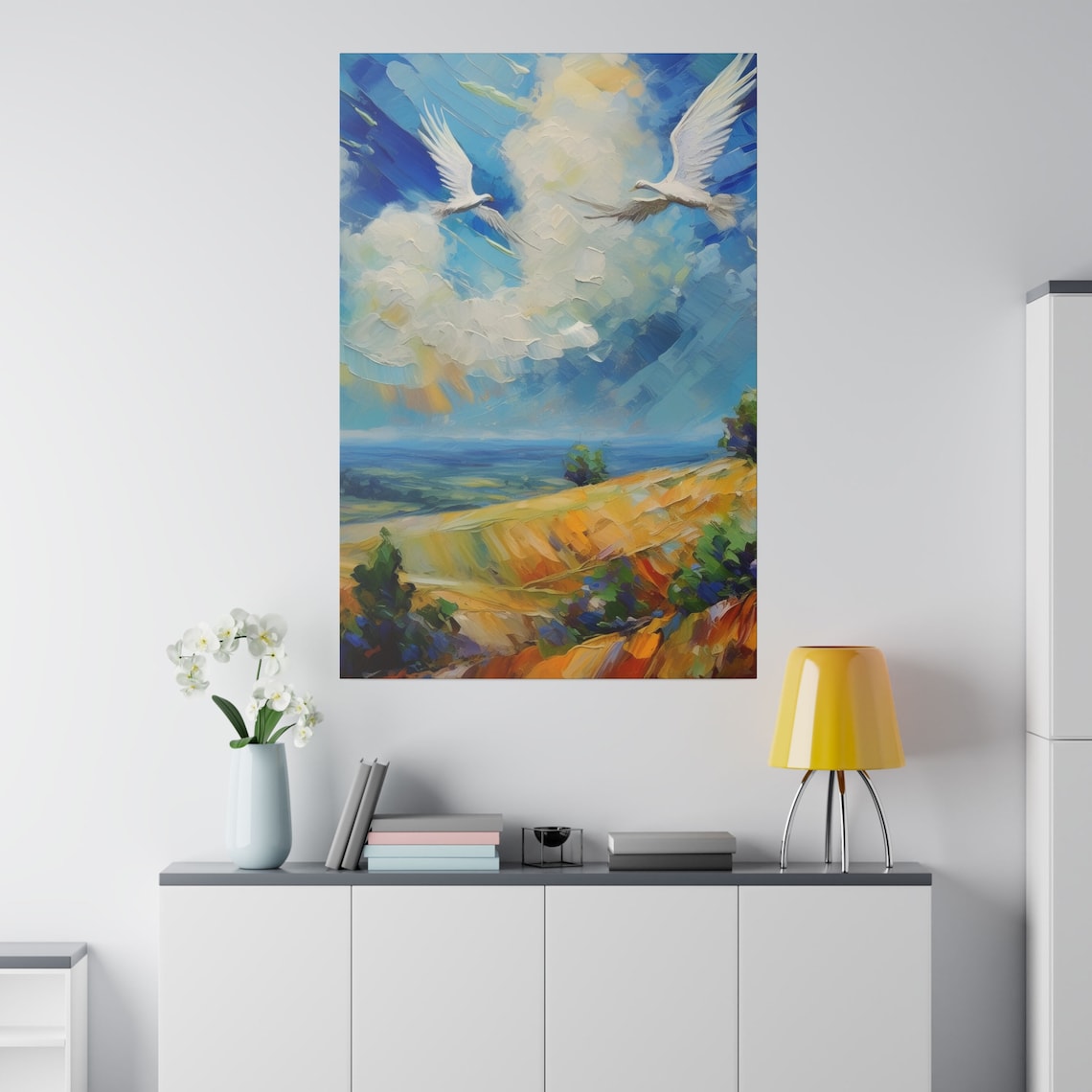 Birds Soaring Canvas Print - Etsy