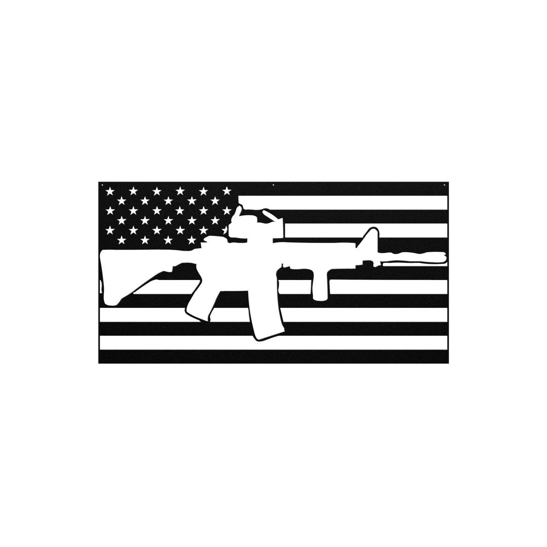 American Flag AR-15 Die-cut Metal Sign - Etsy