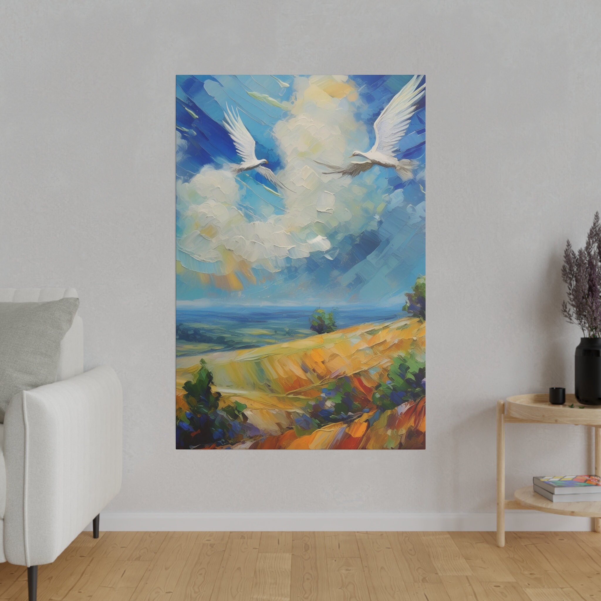 Birds Soaring Canvas Print - Etsy