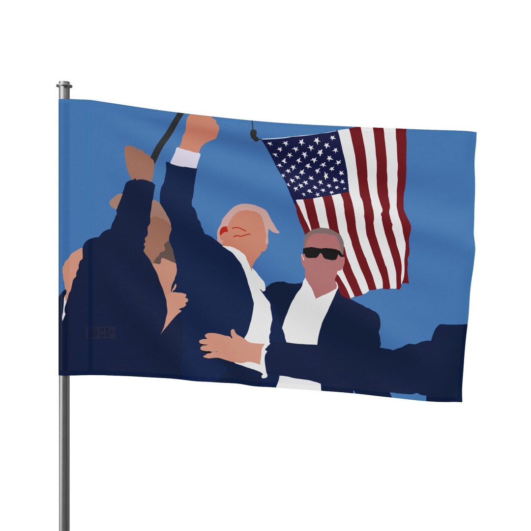 Trump Assassination Attempt Flag - Etsy UK