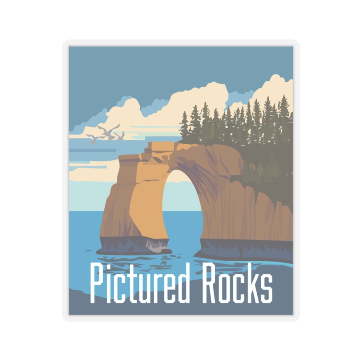 Pictured Rocks Sticker - Etsy