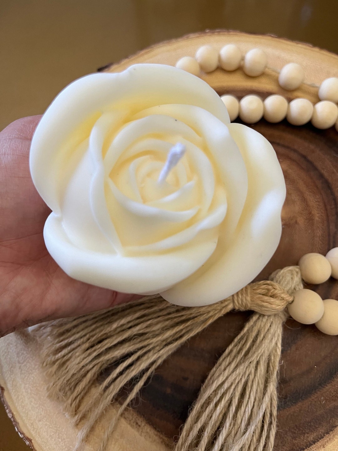 Rose Candle for Wedding Decor, Decorative Scented Candles Realistic ...