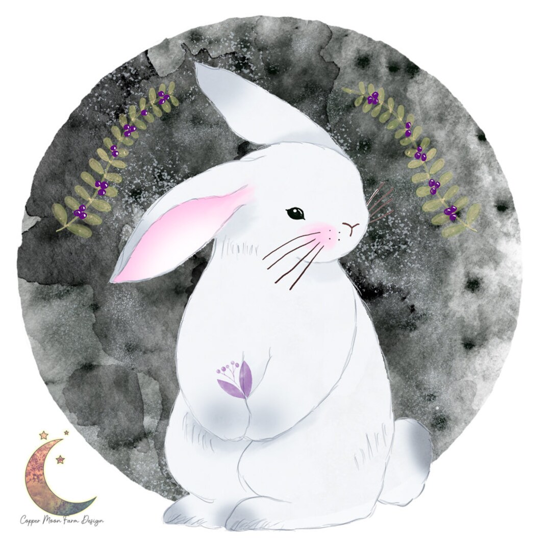 Watercolor White Rabbit PNG File for Sublimation - Etsy
