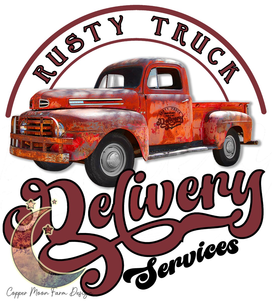 Rusty Truck Delivery Services PNG File for Sublimation - Etsy