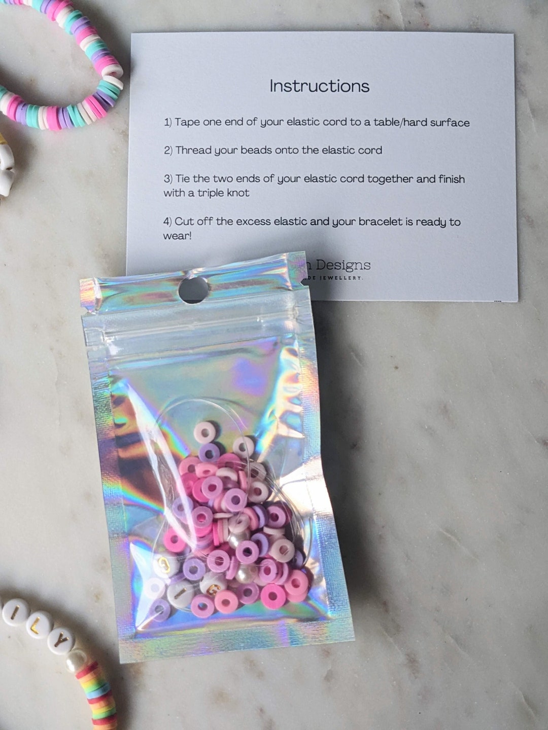 DIY Bracelet Kit - Make Your Own Bracelet - Stocking Filler - Party Bag ...