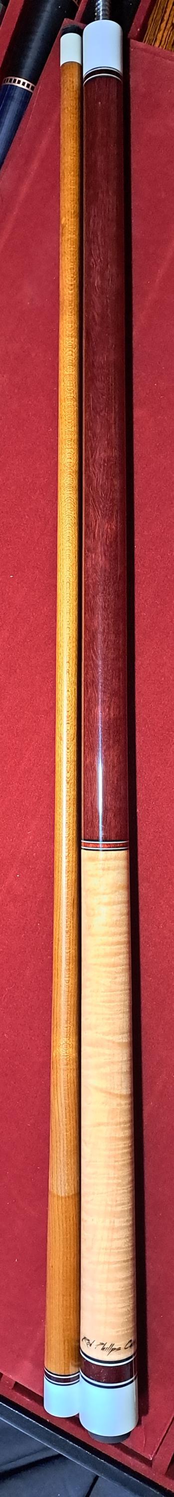 Purpleheart Into 5A Quality Curly Maple Handle Pool Cue WITH Torrified ...