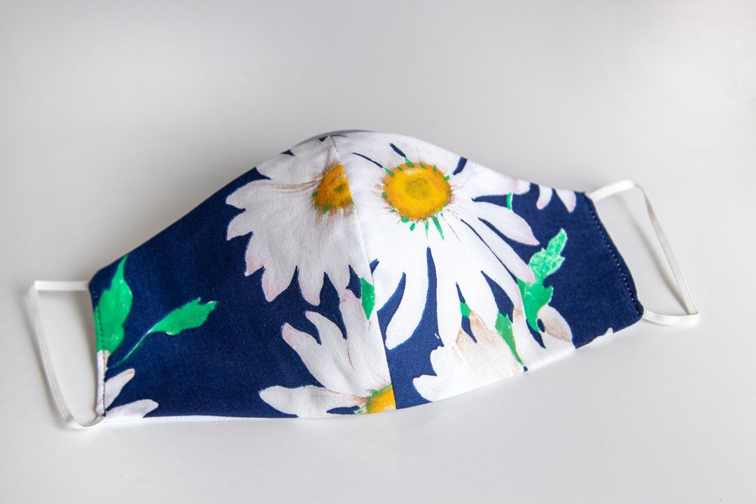 Daisy Flower Face Mask, Fun Pattern Mask, Stretchable Earloops ...