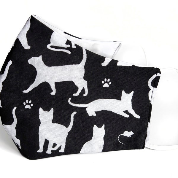 White Cat Face Mask - Etsy