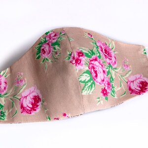 Romantic Roses Face Mask,pink Pattern Mask, Stretchable Earloops ...