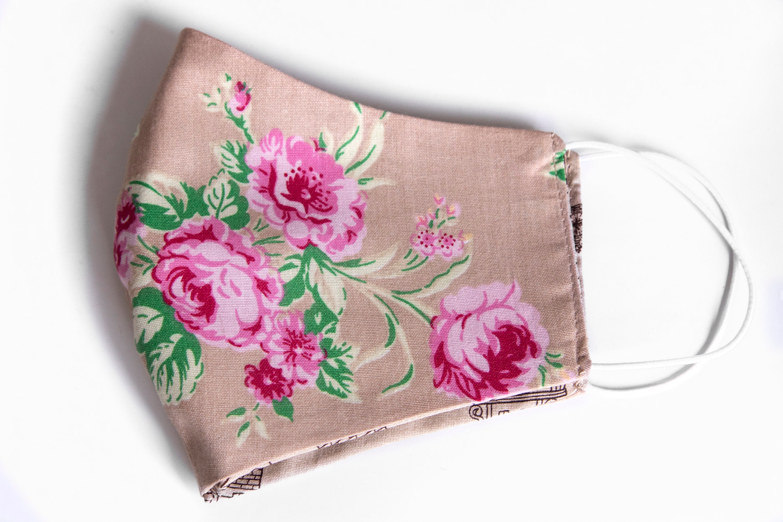 Romantic Roses Face Mask,pink Pattern Mask, Stretchable Earloops ...