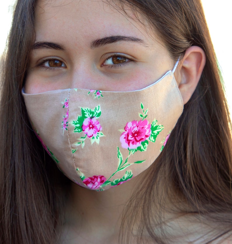 Romantic Roses Face Mask,pink Pattern Mask, Stretchable Earloops ...