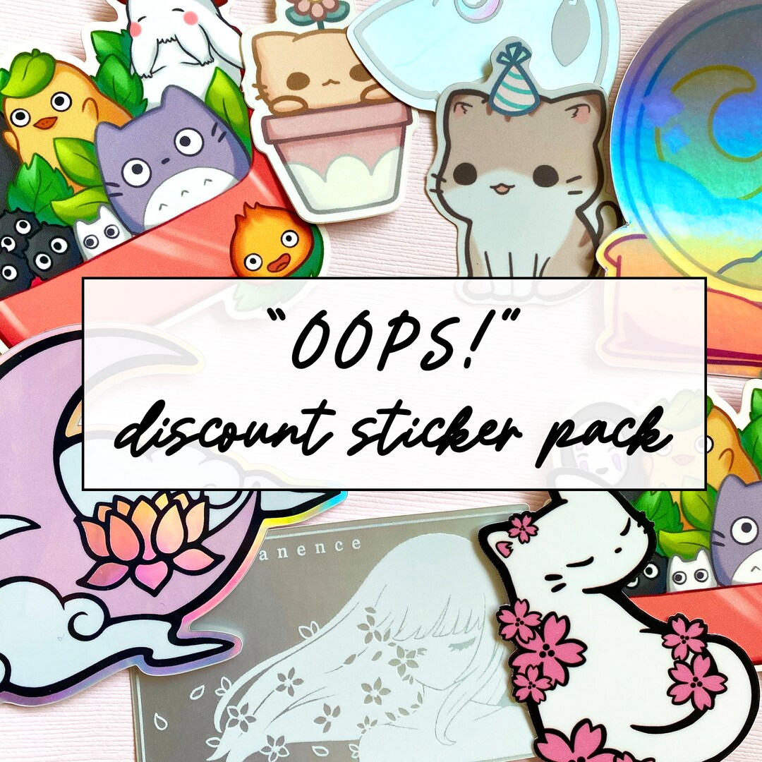 Oops Sticker Pack Discounted Stickers Clearance Stickers - Etsy
