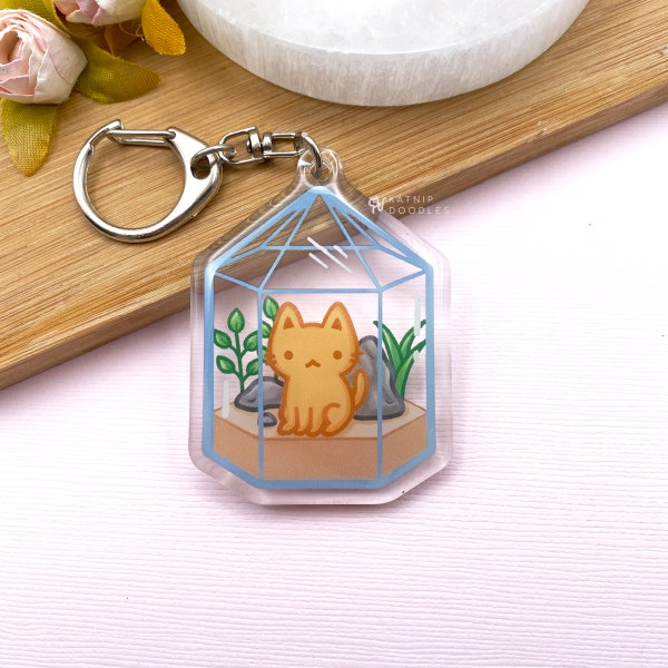 Cat Keychain - Etsy
