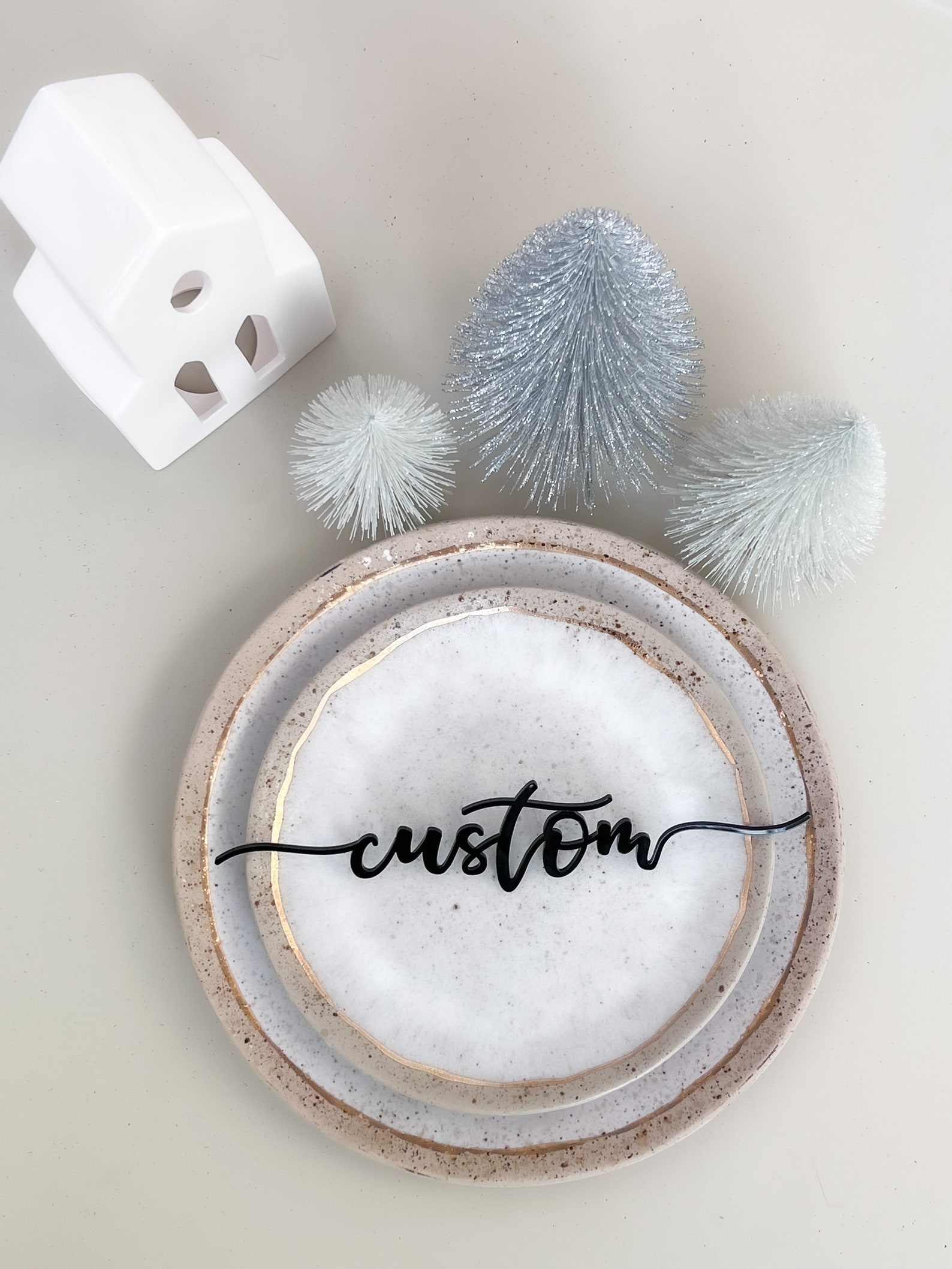 Custom Acrylic Place Cards With Glyph/tail CUSTOM NAME Tags - Etsy