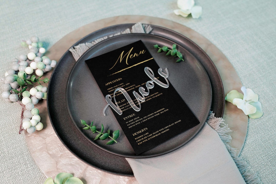 WEDDING Place Cards | Custom Name Tags for Events | Laser Cut Names ...