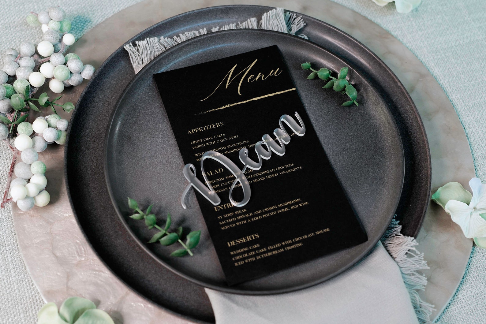 WEDDING Place Cards | Custom Name Tags for Events | Laser Cut Names ...
