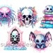 Pastel Halloween Kawaii Goth PNG Clipart Set,png Digital Bundles ...