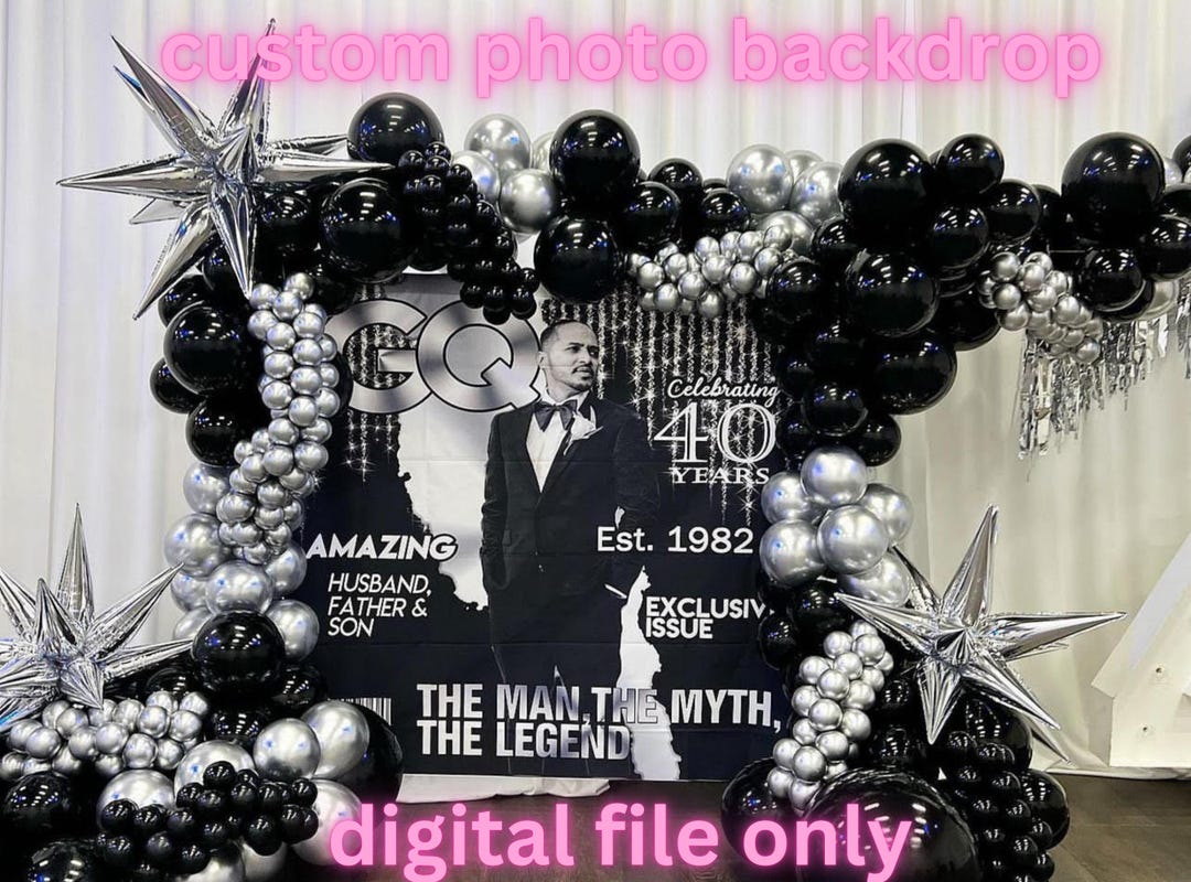 Custom Personalized Backdrop Banner Design- Digital File Only- Luxury ...