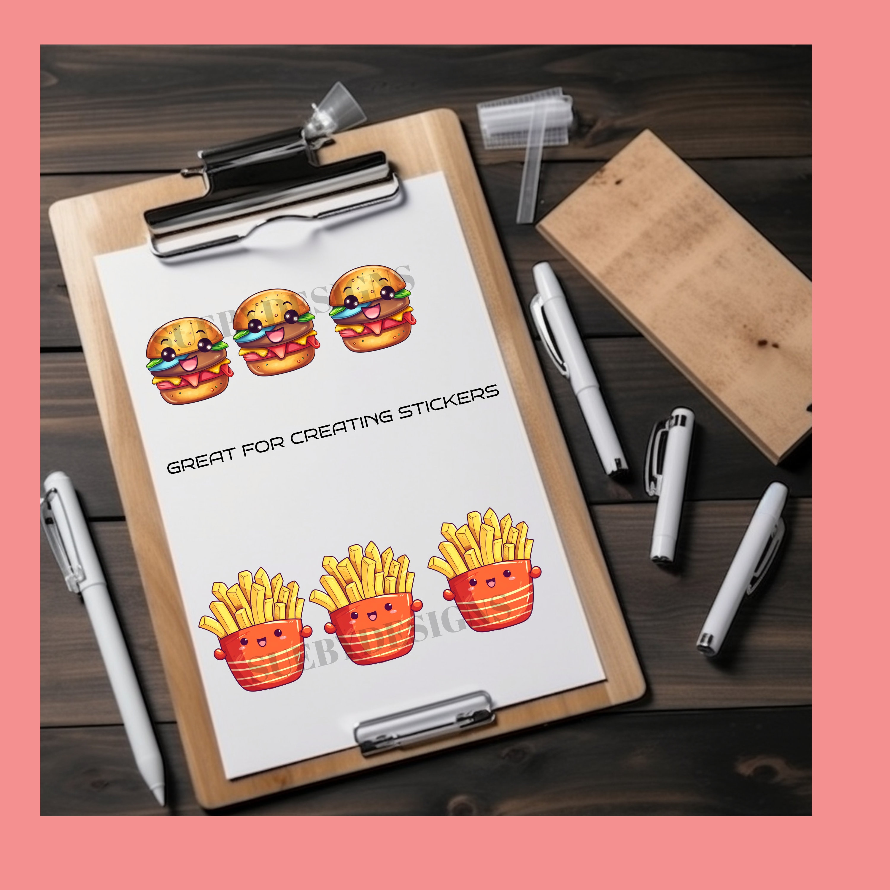 9 High Quality Kawaii Junk Food Clipart Set, Digital Bundles and ...