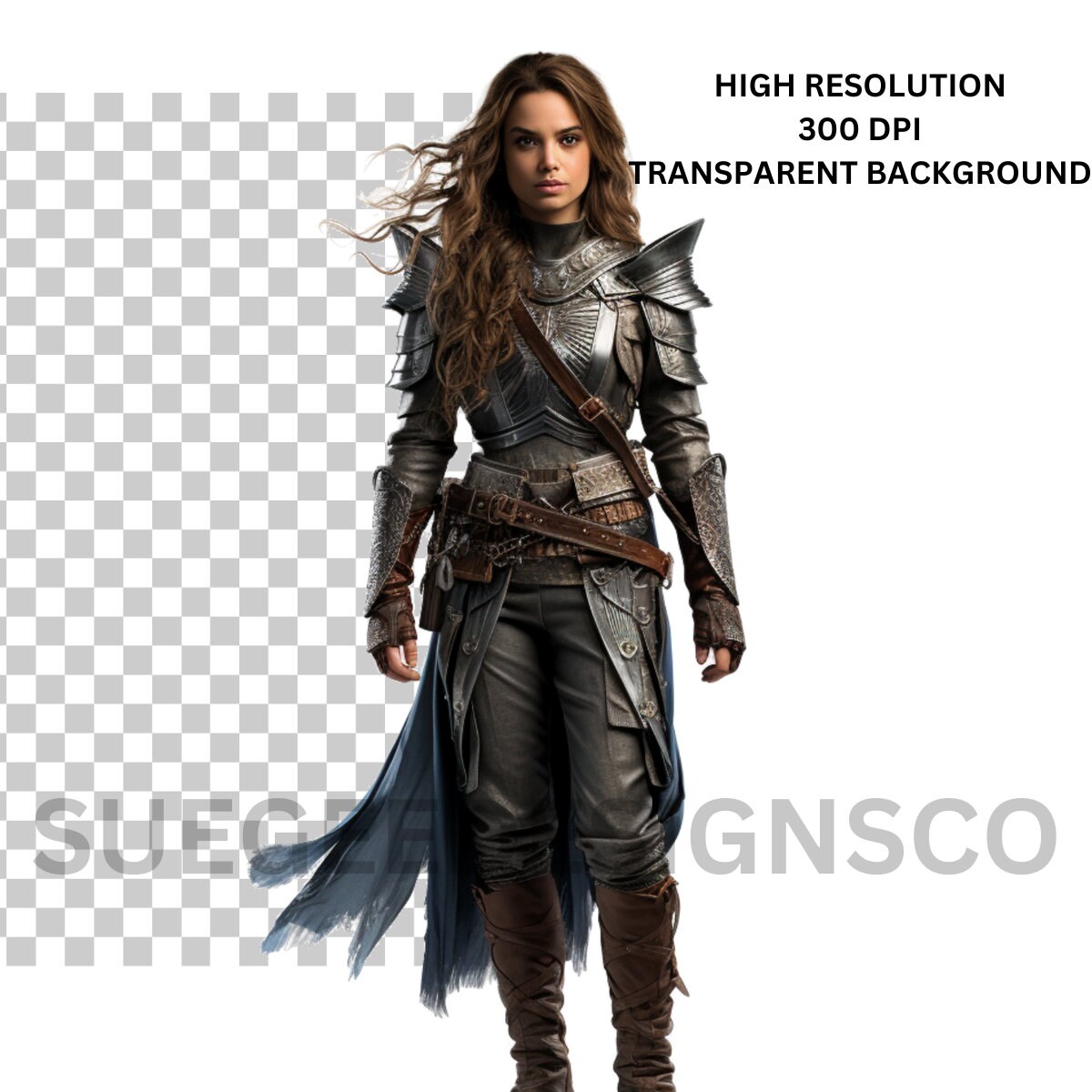 Female Knight Png Clipart,medieval Warrior Png, Female Knight Armor ...