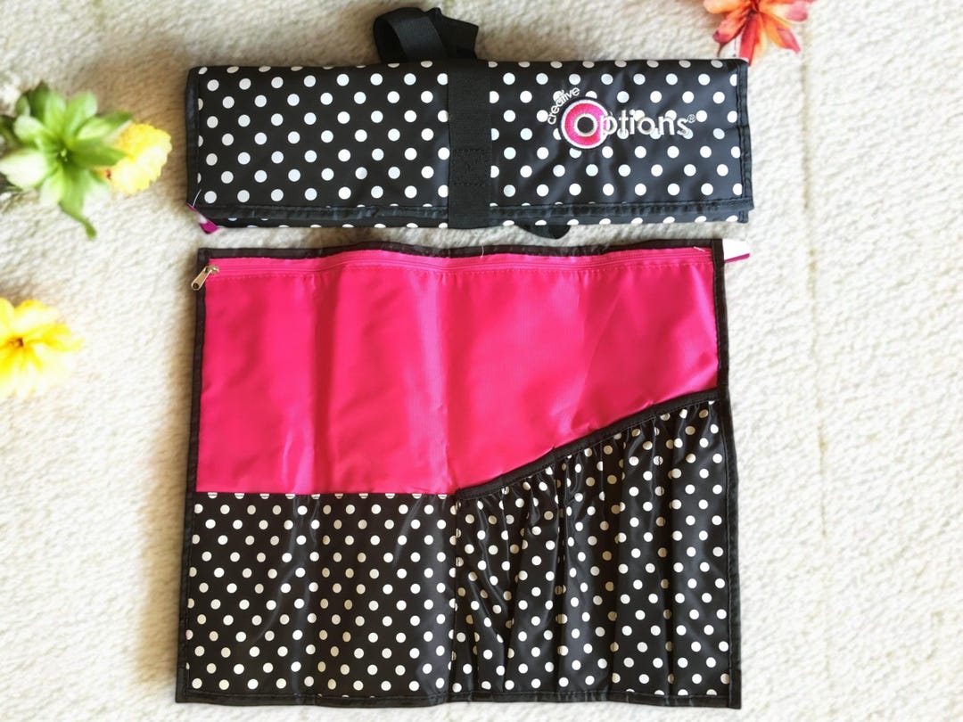 Knitting Needle Roll up Case by Creative Options Stunning Black With ...