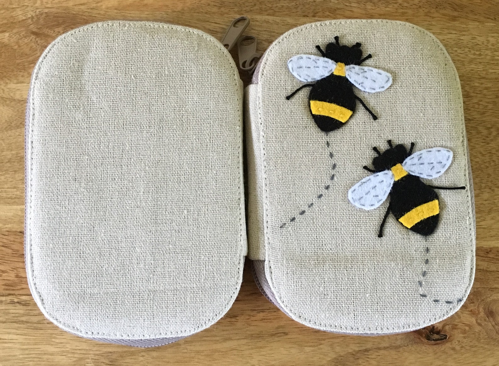 BEE SEWING KIT Bee Applique Design With Contents Zip Case Super Quality ...