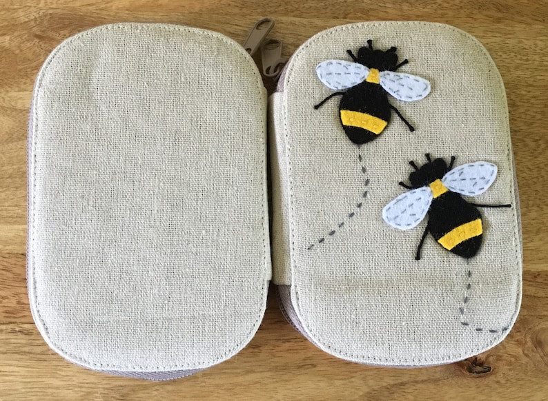 BEE SEWING KIT Bee Applique Design With Contents Zip Case Super Quality - Etsy