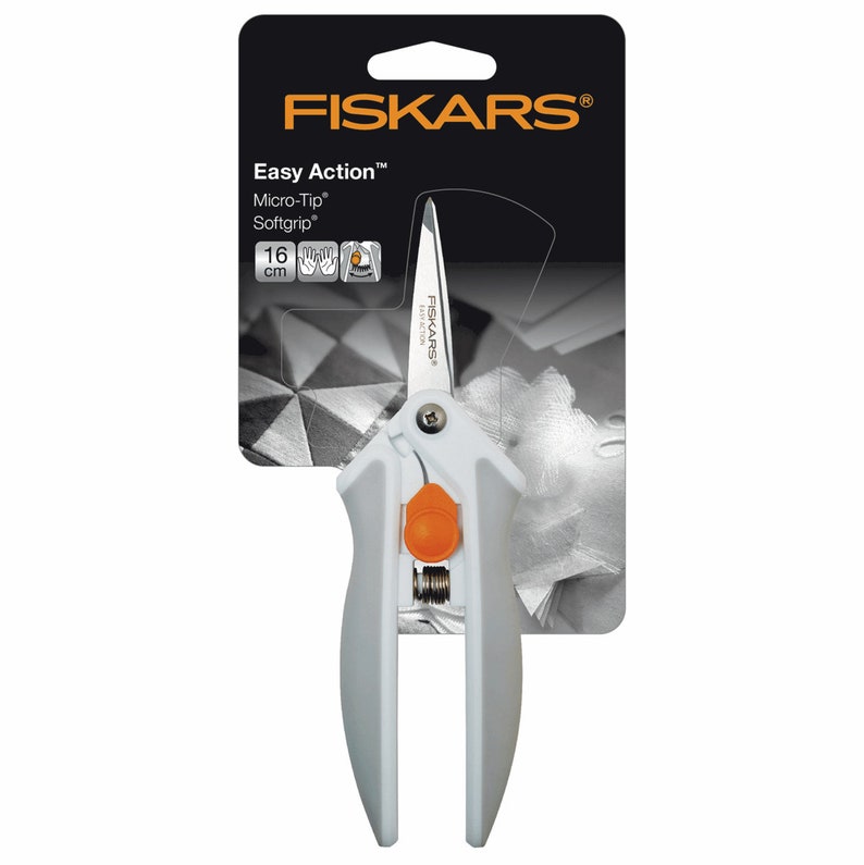 FISKARS EASY ACTION Soft Grip Micro Tip Scissors 16cm Super - Etsy