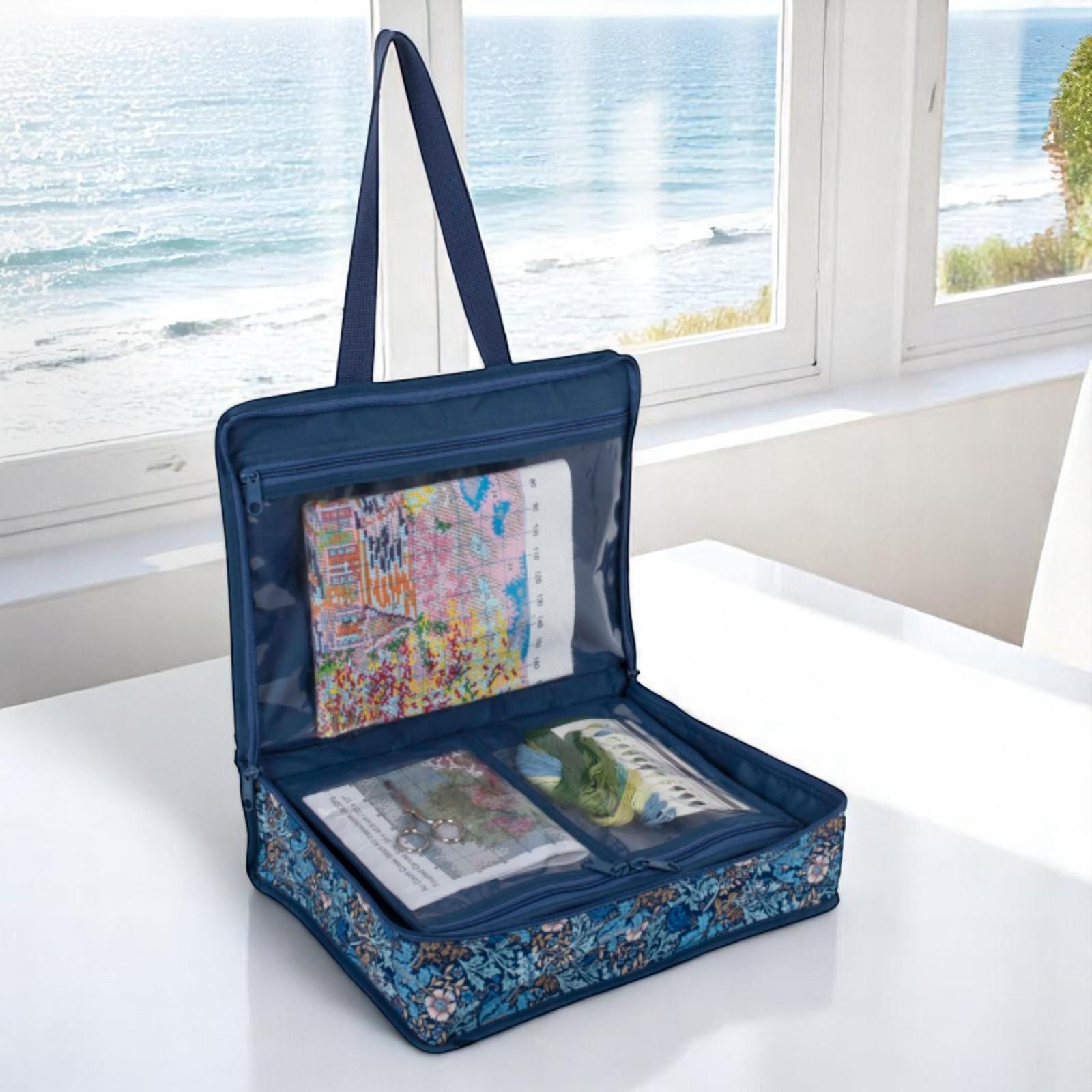Floral Woodblock Print Craft Bag – Soft Zippered Project Bag - Etsy