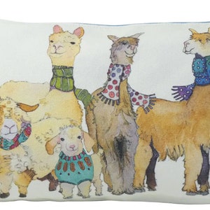 ZIPPED POUCH 'alpacas and Friends' Design Fun Alpacas - Etsy