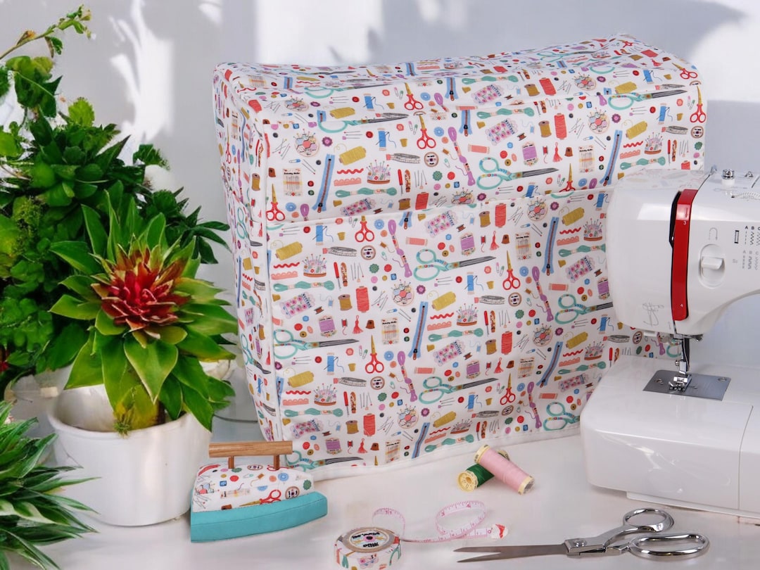 SEWING MACHINE COVER Haby Notions Fabric With Pockets - Etsy