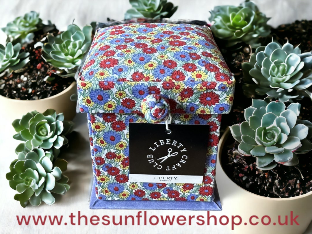 LIBERTY SEWING KIT Victorian Style Sewing Kit With Contents. Blue & Red ...