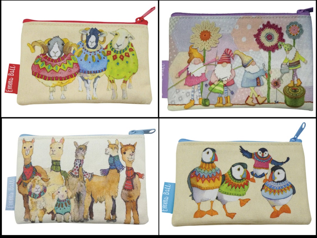 EMMA BALL PURSES 4 Fabulous Designs: Alpaca, Sheep, Gnomes and Puffins ...