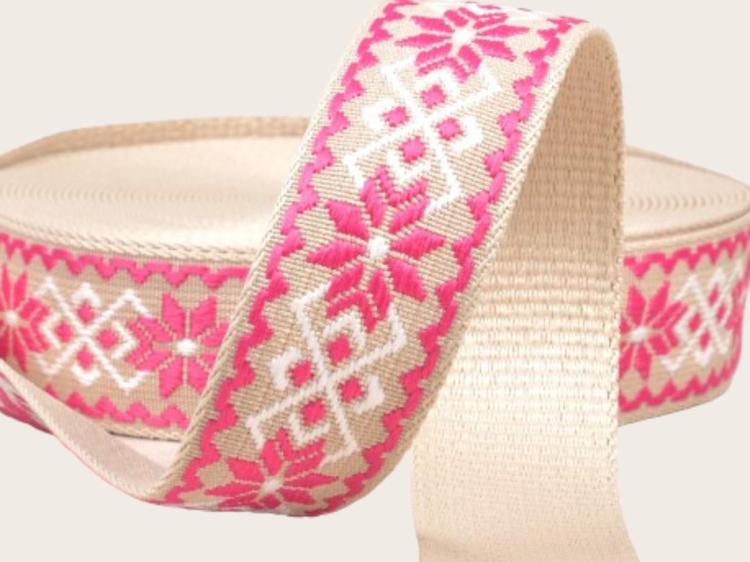 ETHNIC FLORAL WEBBING 38mm 4 Colours Available - Etsy