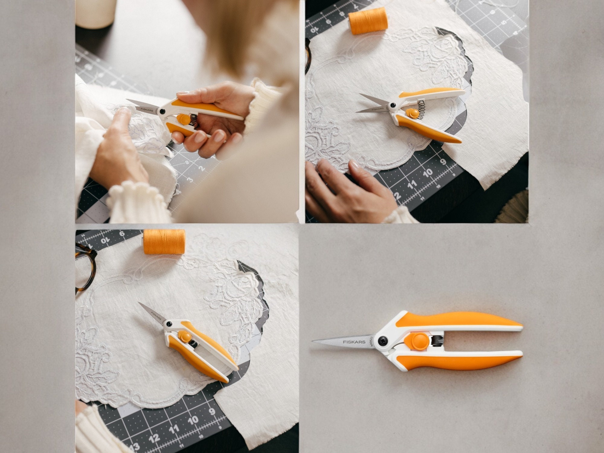 FISKARS EASY ACTION Soft Grip Micro Tip Scissors 15cm Super Sharp ...