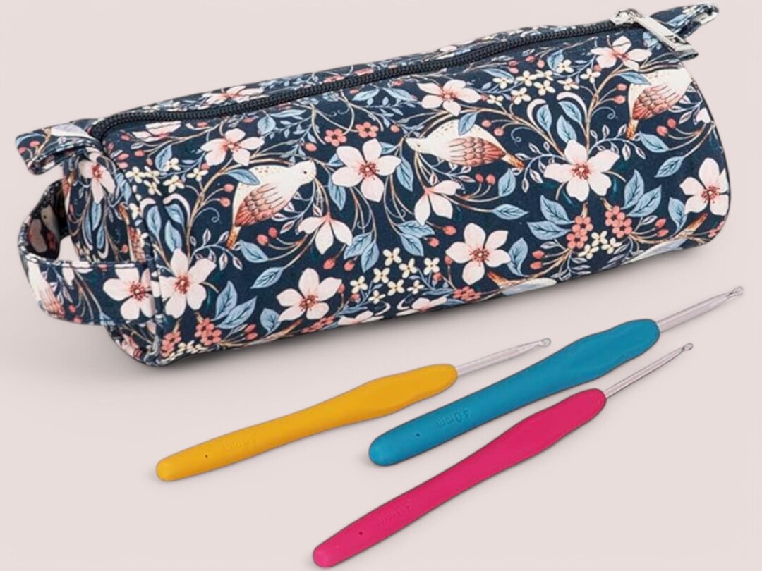 CROCHET HOOK CASE Stunning Blossom Birds Design - Etsy