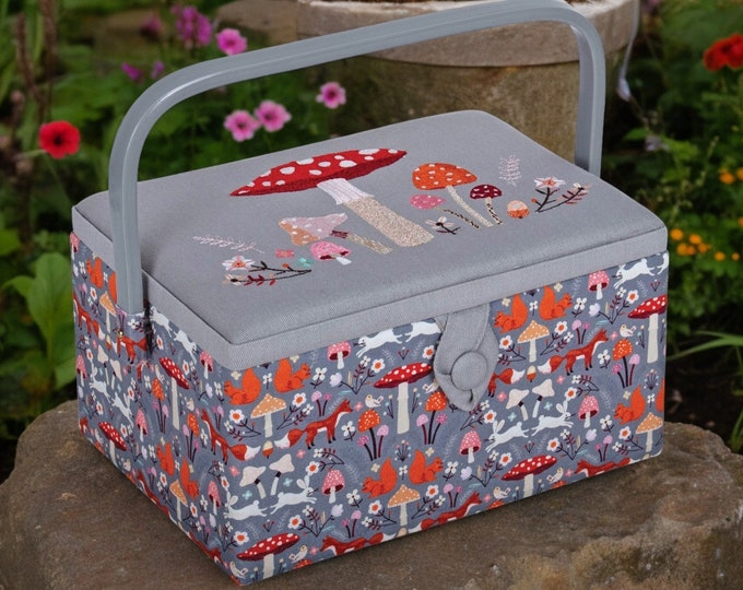 Vintage Pink Wilson Sewing Box With Attached Lid for Sewing Supplies ...