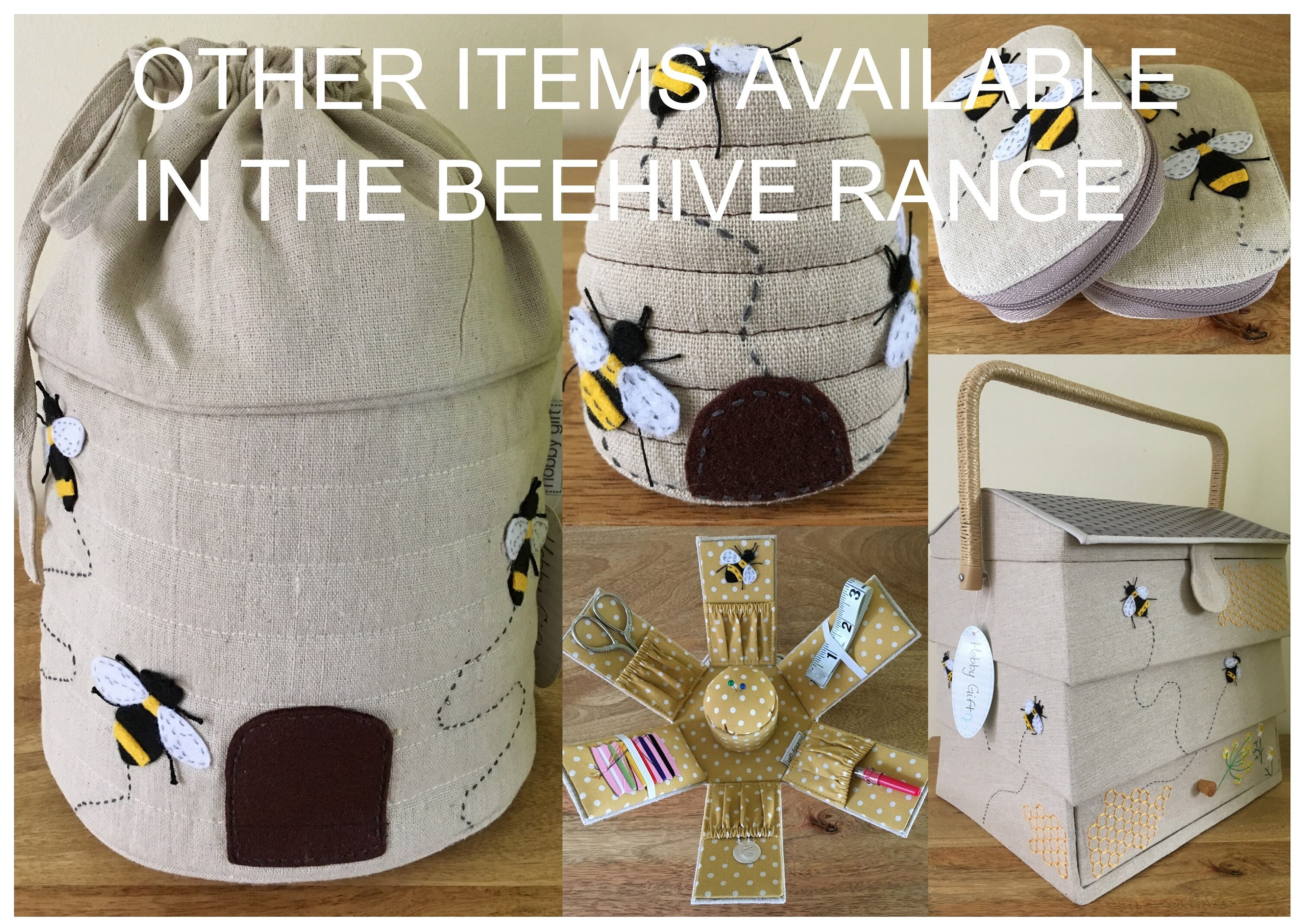 BEE SEWING KIT Bee Applique Design With Contents Zip Case - Etsy