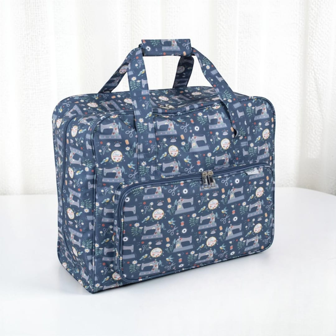 Blue Sewing Machine Carry Bag – Machine Storage Case With Pocket - Etsy